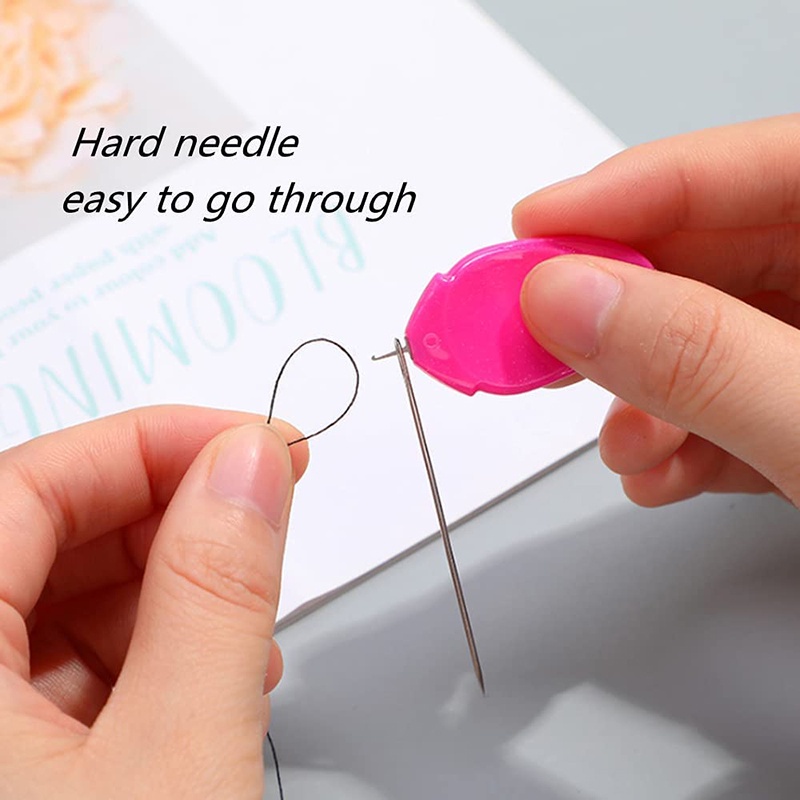 1pc Thumb Type Color Oval Threader Plastic Thread Loop DIY Threader ...