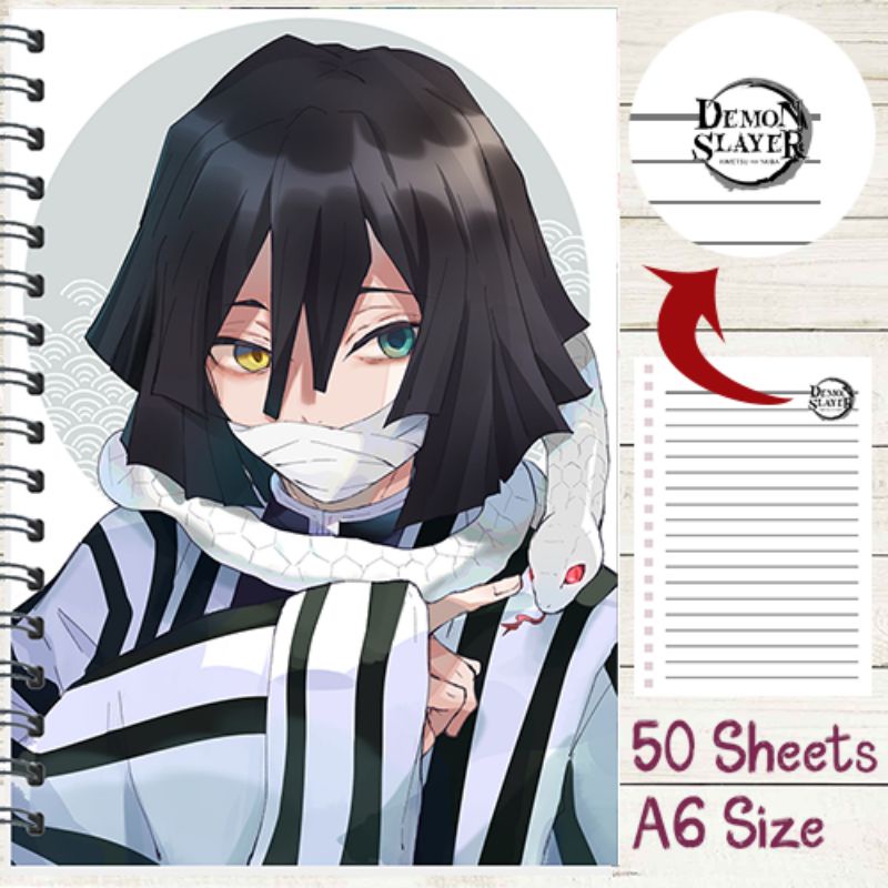 (Small Size) 54 Designs A6 Size Anime Notebook Kimetsu No Yaiba ...