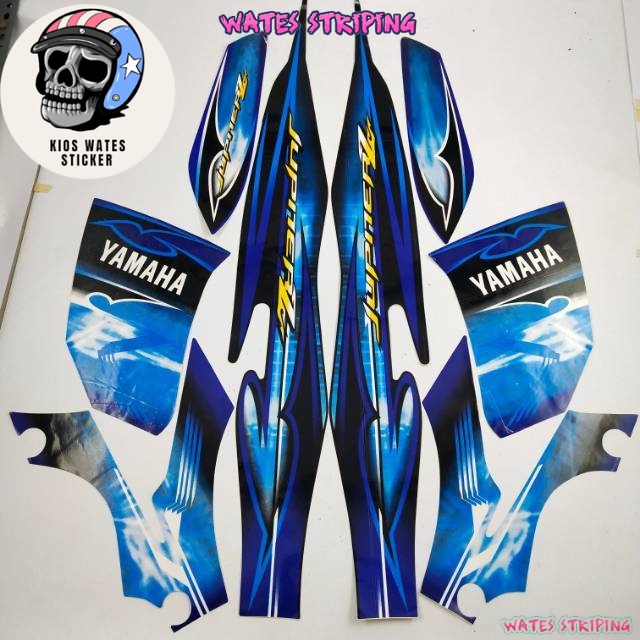 Striping Decal Pole Sticker yamaha jupiter z Blue 2009 2010 Sticker ...