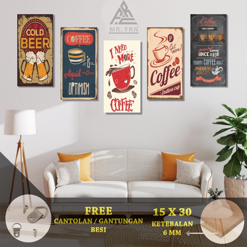 HIASAN DINDING KAYU Wall Hanging Decorations Room Wall Posters Wooden ...