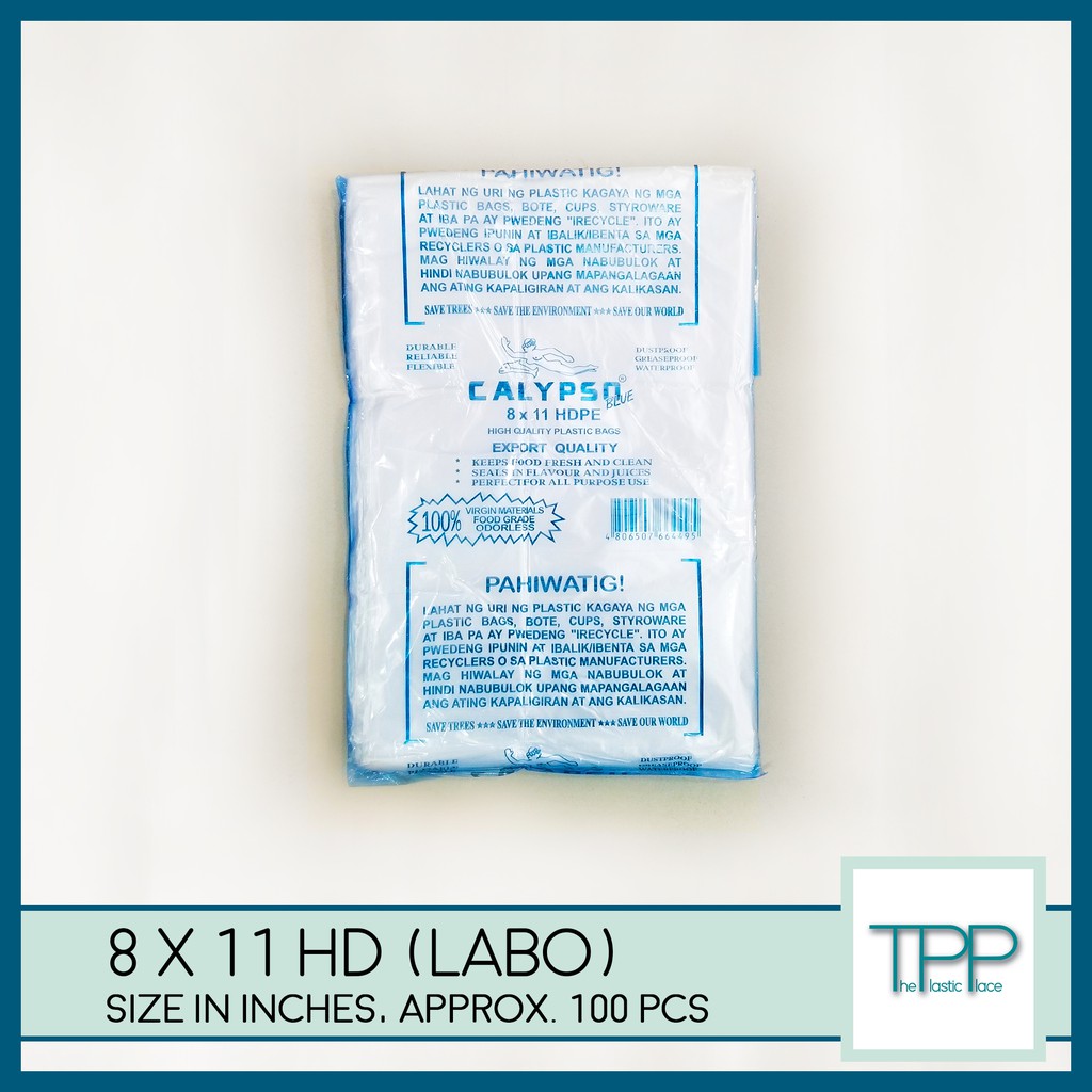 8 x 11 HD (Labo) Calypso Plastic | Approx. 100 pcs/pack | Shopee ...