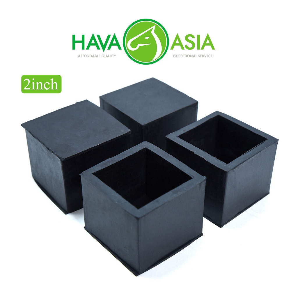 HavaAsia Rubber Footings Square Type 4 Pcs. (Code: Rubber Footing ...