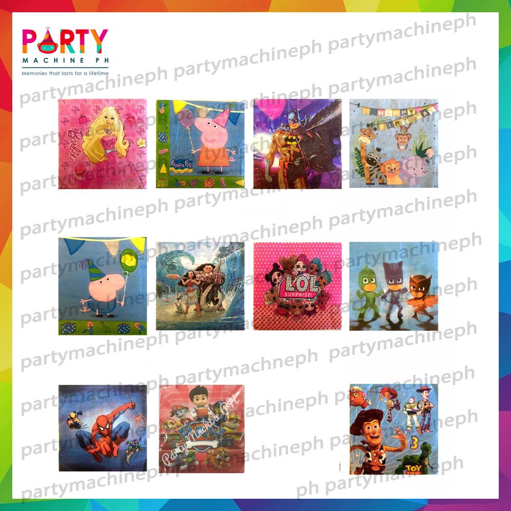 20pcs Character Table Napkin / Tissue (part2) | Shopee Philippines