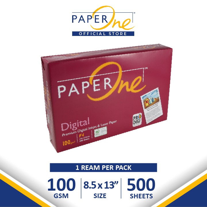 PaperOne Digital 100 GSM 8.5x13 (Long - 500sheets) | Shopee Philippines