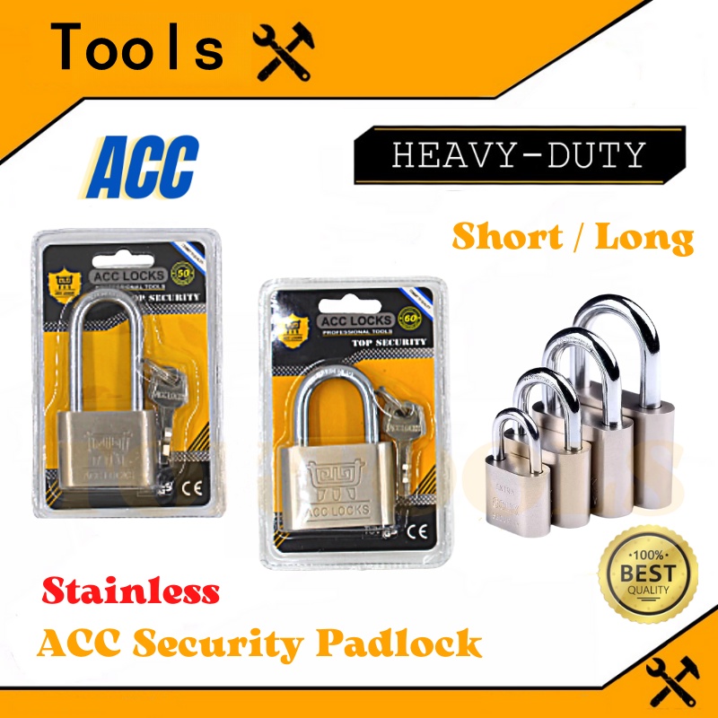ACC Security Padlock Heavy Duty / Stainless Podlock Short / Long Gate ...