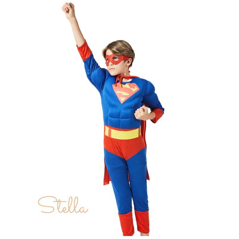 Superman Children's Costume Full Set | Shopee Philippines
