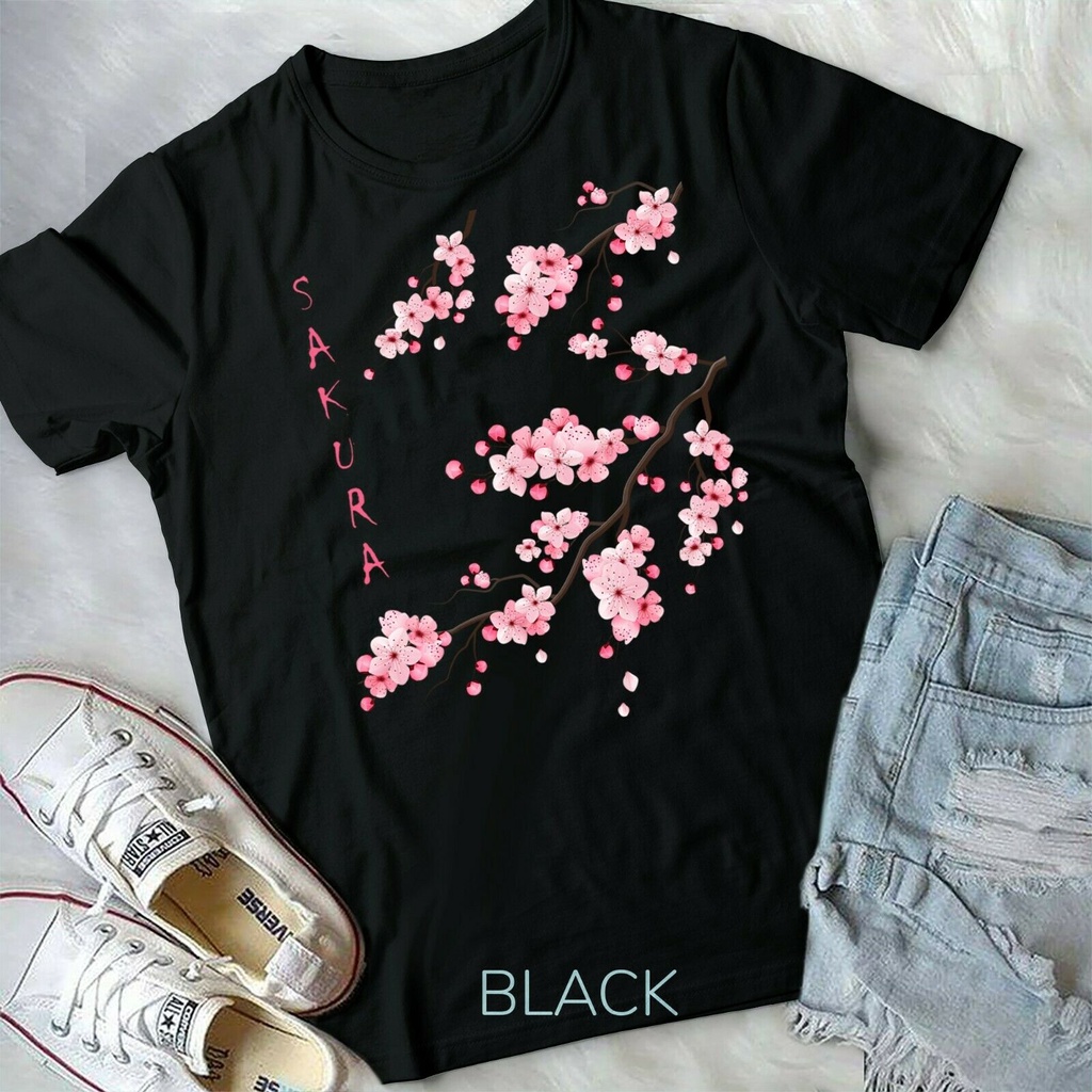 Vine Sakura Cherry Blossom Japanese Graphical Art Unisex T-Shirt ...