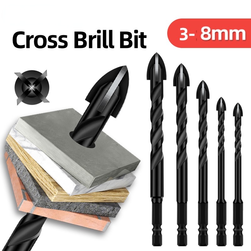 Cross Hex Tile Drill Bit For Glass Concrete Ceramic Tile Hole Opener ...
