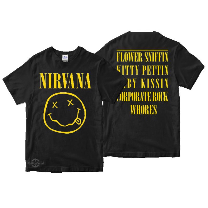 Nirvana t-shirt - SMILEY FACE FLOWER SNIFFIN Premium Tshirt nirvana ...