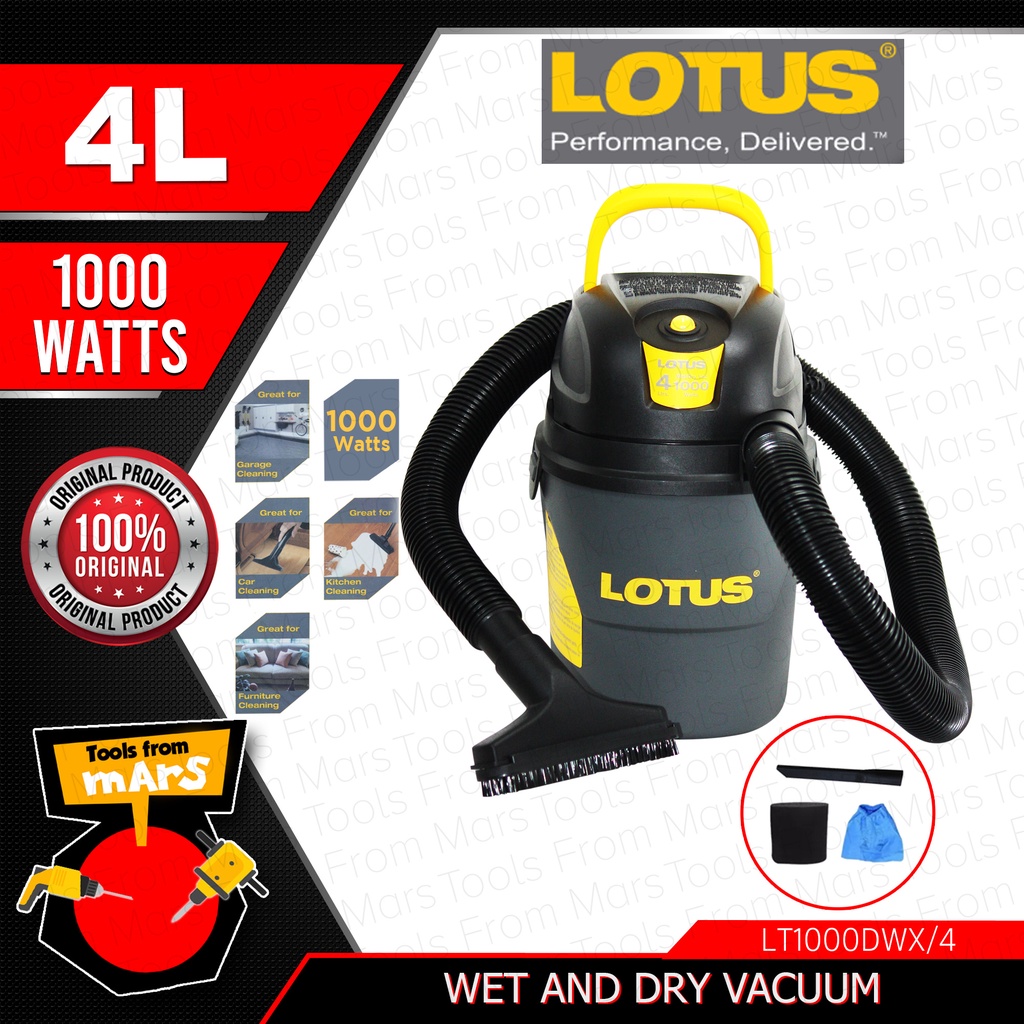 LOTUS 4L MINI Wet & Dry Vacuum Cleaner 1000W LT1000WX/4 •TOOLS FROM ...
