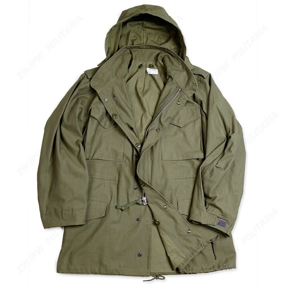 WW2 US MILITARY ARMY M65 M1965 COAT JACKET Cotten Army Green | Shopee ...
