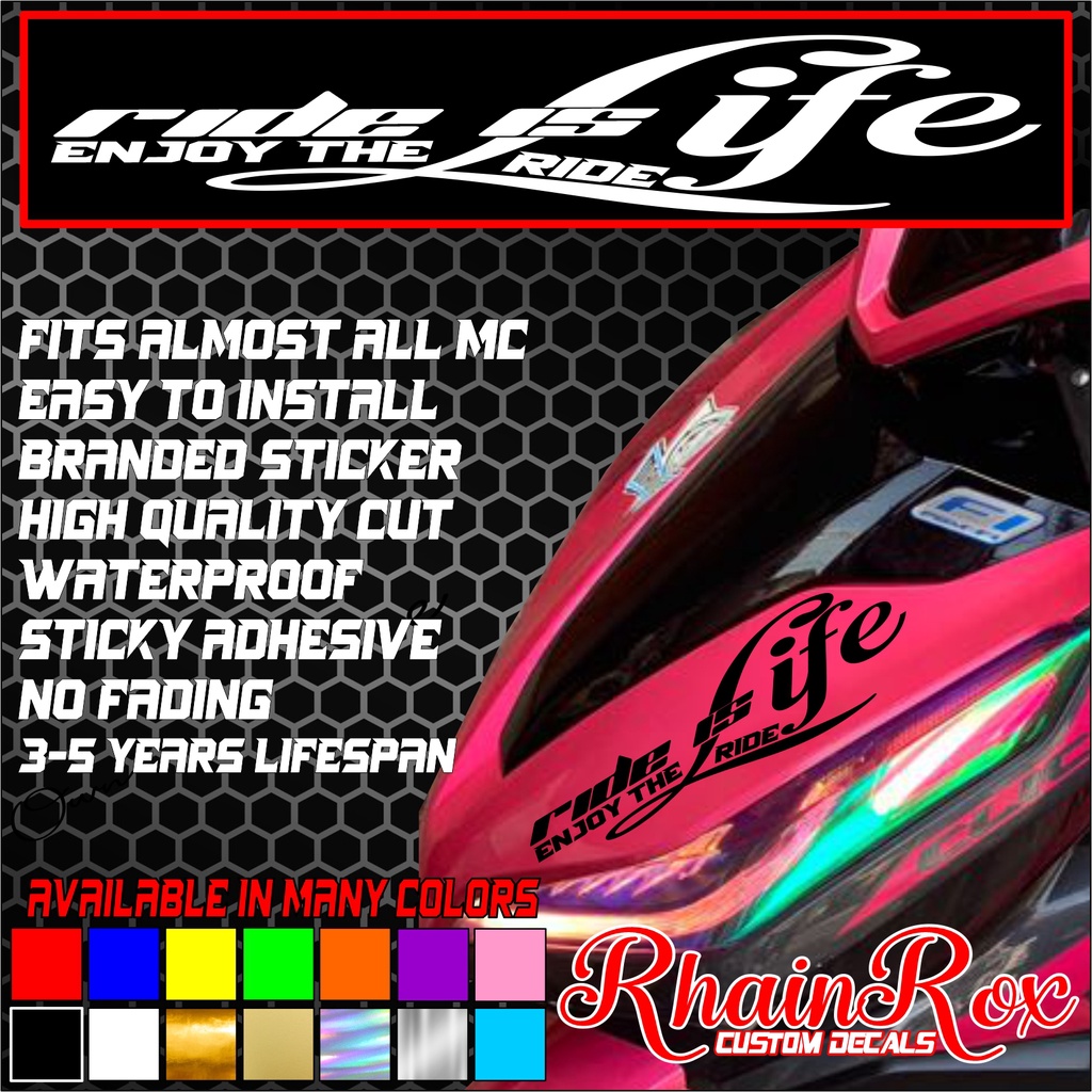 ride is life enjoy the ride sticker | Shopee Philippines