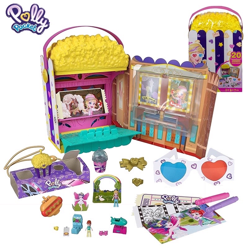 OOTBPH: Polly Pocket Un-Box-It Playset, Popcorn Shaped Box | Shopee ...