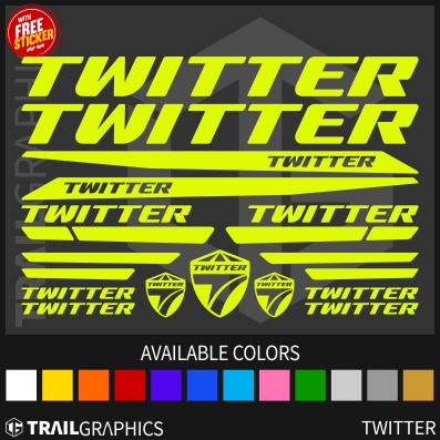TWITTER Sticker Decal Vinyl for Mountain Bike and Road Bike | Shopee ...