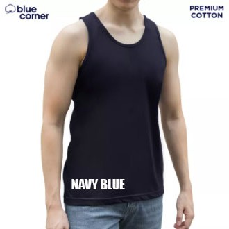 Blue Corner Cotton Sando (NAVY BLUE) | Shopee Philippines