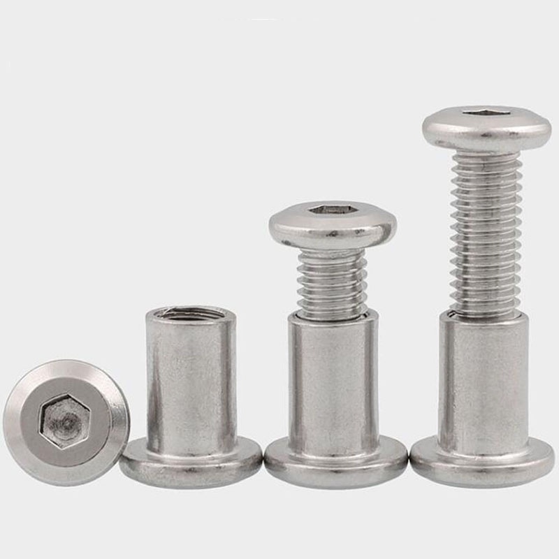 304 Stainless Steel Large Flat Head Inner Hexagon Screw Pair Knock ...