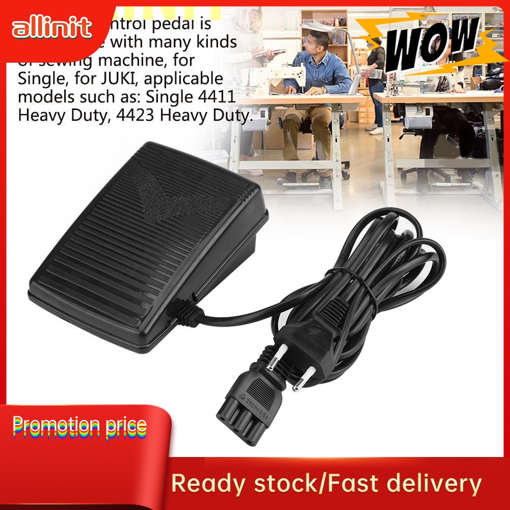 [Ready Stock] Home Sewing Machine Foot Control Pedal With Power Cord ...