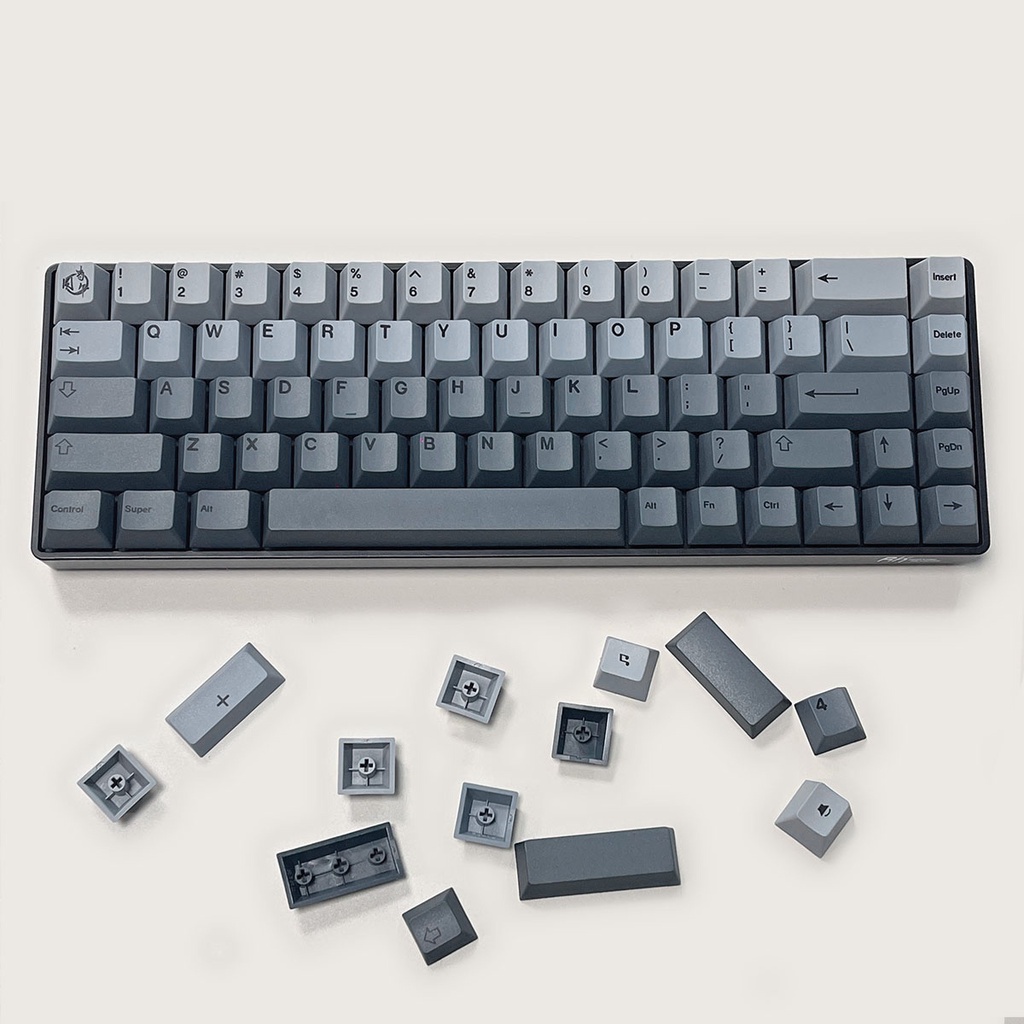 137 Keys Gradient Gray Fog Keycaps Cherry Profile PBT Dye Sublimation ...