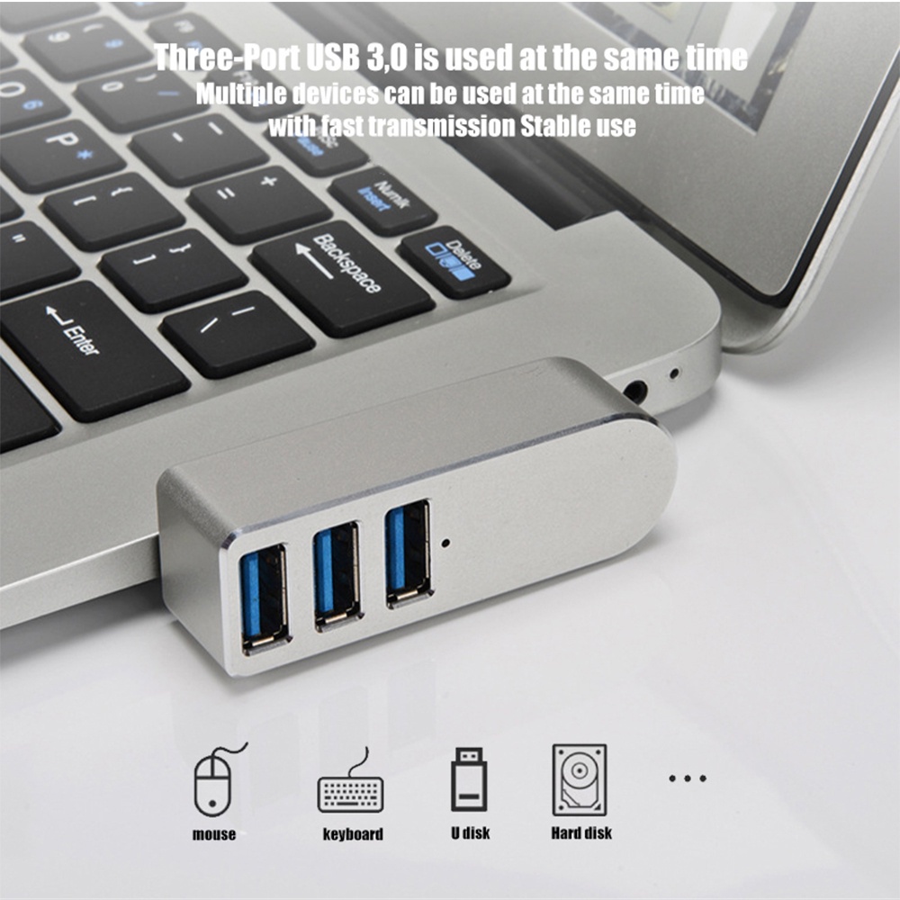 3 in 1 USB 3.0 Portable Hub USB Splitter USB Charge High Speed Data ...