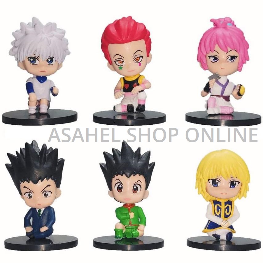 6 in 1 set Hunter X hunter Gon Kurapika Leorio Hisoka Killua mini ...