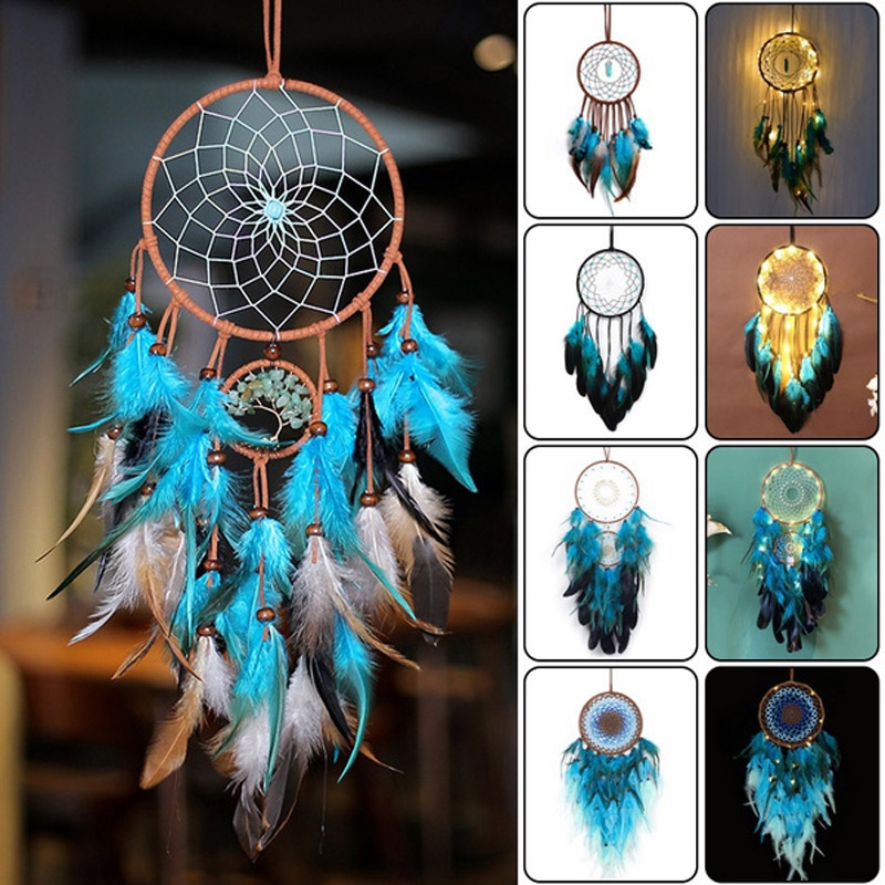 5 Styles Blue Series Dream Catcher Tree of Life Dream Catcher Wall ...