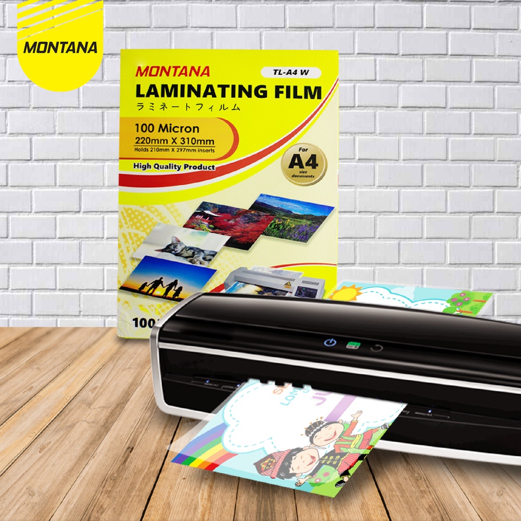 MONTANA Plastic Lamination A4 100 Sheets Laminating Film High Quality ...