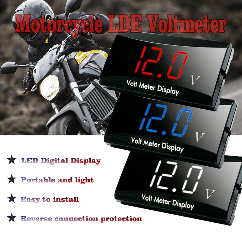 Mini LED Display Digital Voltmeter Panel Volt Voltage Meter Tester 12V ...