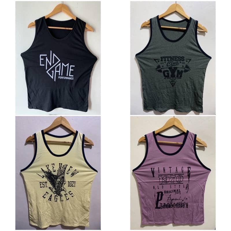 6PCS BUNDLE SET- BIG SIZE SANDO COTTON FOR MEN | Shopee Philippines