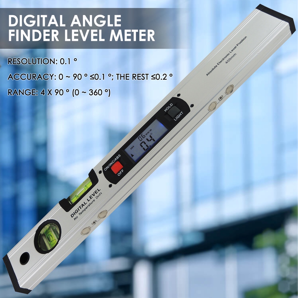 Digital Angle Finder Level 360° Spirit Level Upright Display ...
