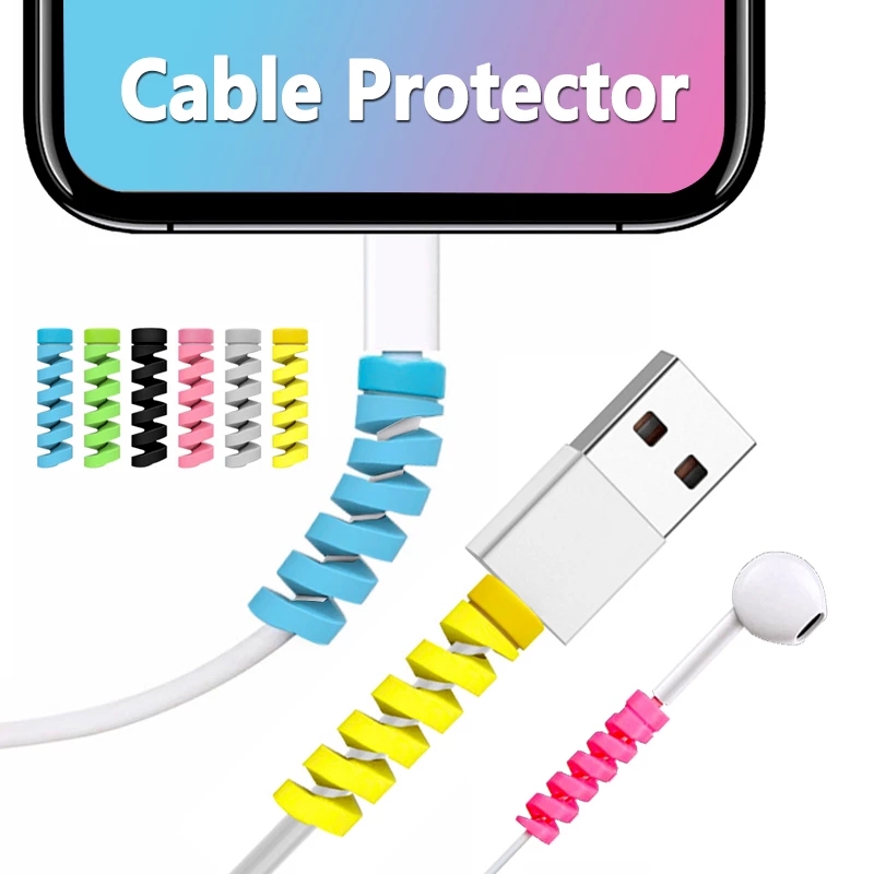 Universal Cable Protector Phone Charging Wire Protection Winding Anti ...