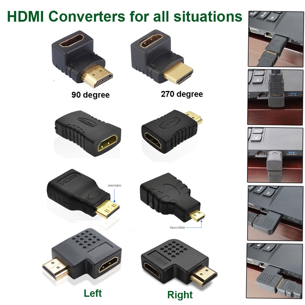 6 Styles HDMI Male to Female Cable Extension Adapter | Shopee Philippines