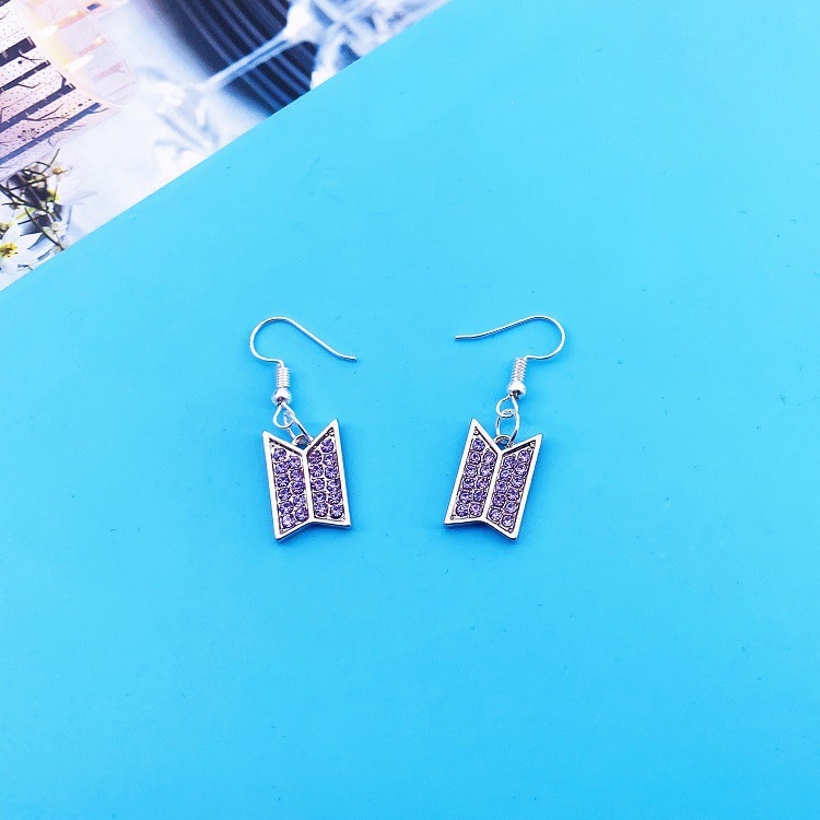KPOP BTS logo MOMENT OF LIGHT Commemorative rhinestone earrings fashion necklace mobile phone chain Shopee Philippines