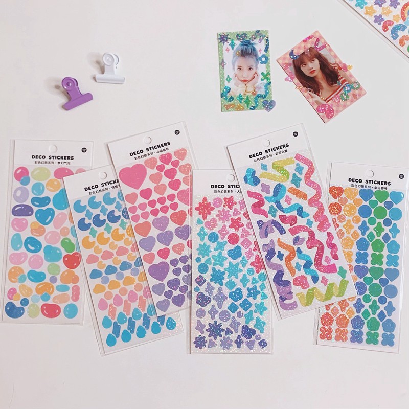 Glittering Sequins Stickers Growth Manual Journal Decorative Pattern ...