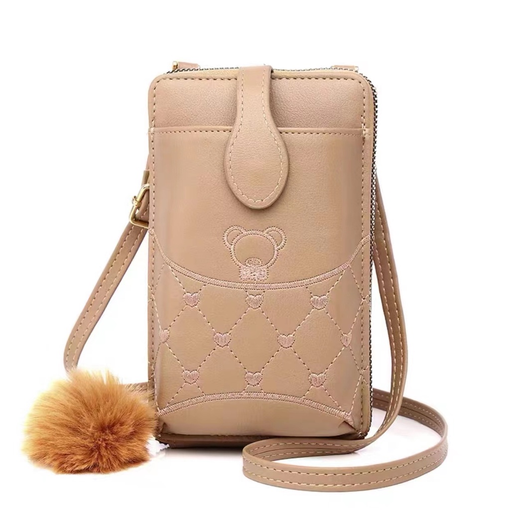 YY.BAG #8131 LEATHER BUCKLE PHONE WALLET CARD & HOLDER KOREAN FOR WOMEN ...