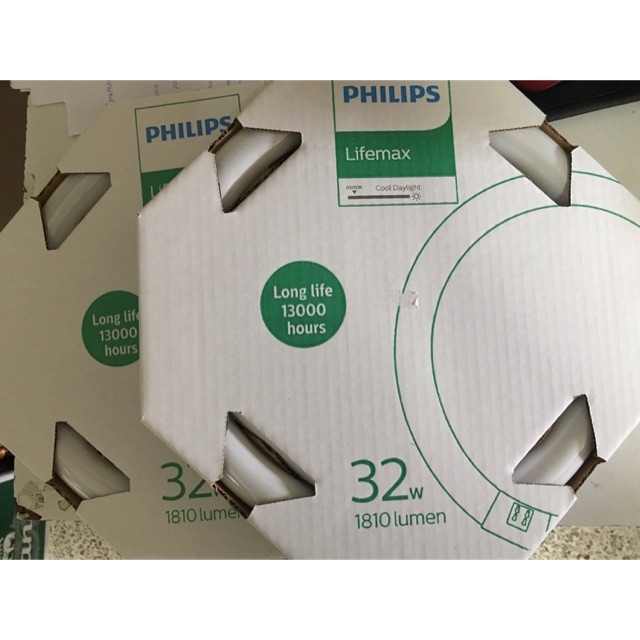 Philip Fluorescent Round Bulb 32W (1810 Lumen) G10q White Light Cool ...