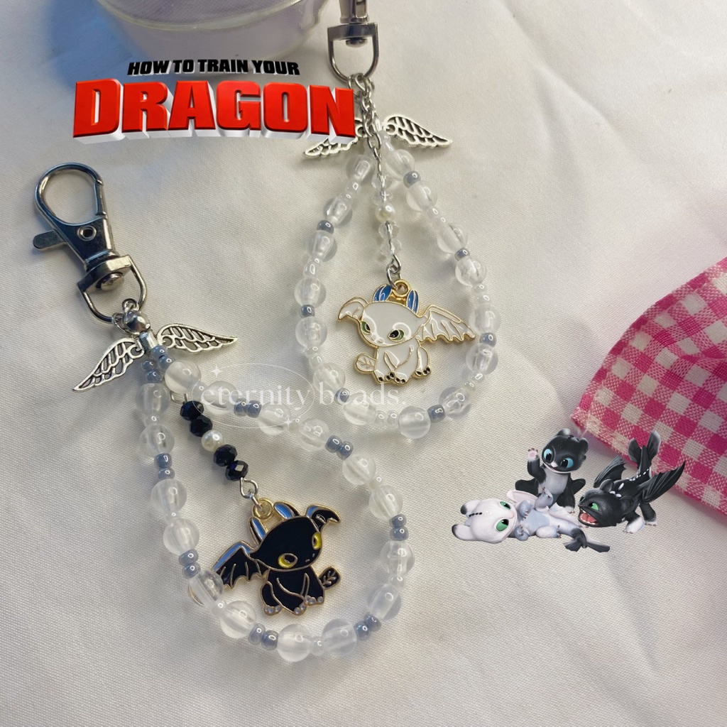 GANTUNGAN How To Train Your Dragon Keychain | Keyring Couple | Couple ...