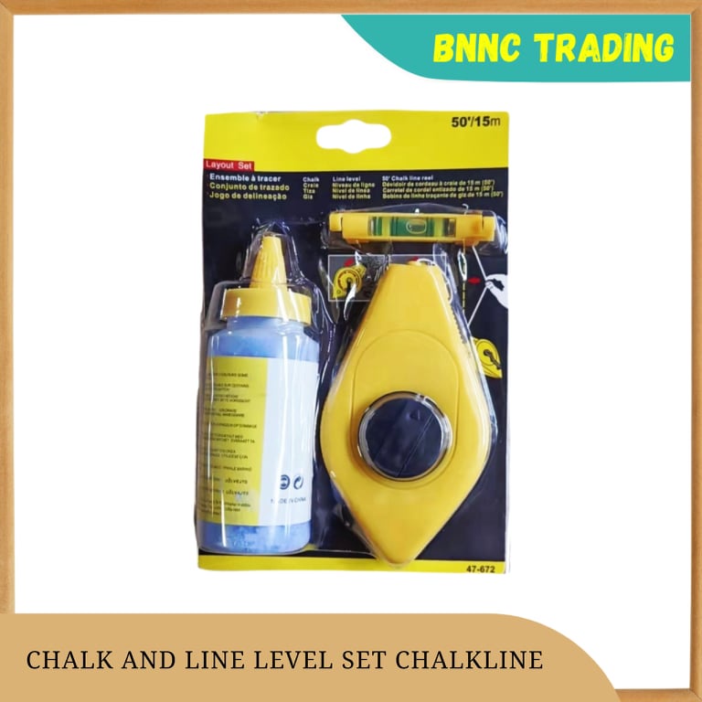CHALK AND LINE LEVEL SET CHALKLINE PITIK WITH LEVEL BAR | Shopee ...