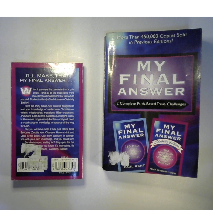 Set - Bible Trivia Challenges My Final Answer John Tiner quiz games ...
