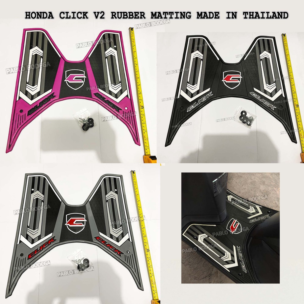 Honda Click V2 Rubber Matting Magenta Pink / Gray / Black Made in ...