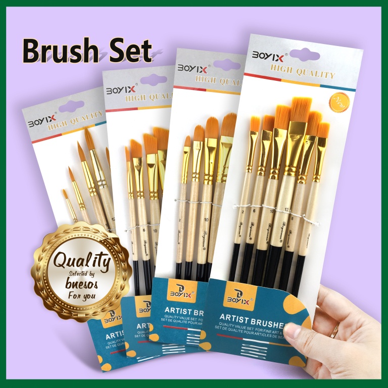 bnesos Stationary Artist Paint Brushes Set Watercolor Actylic Poster ...