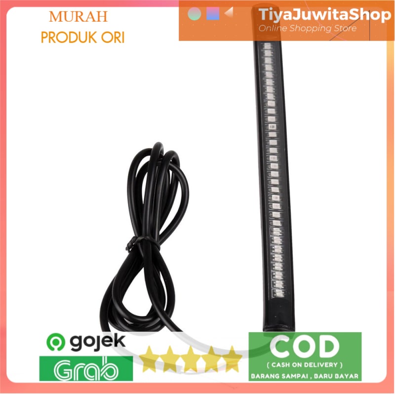 Motorcycle Brake And Turn Signal Indicator LED Strip Lights - Black ...