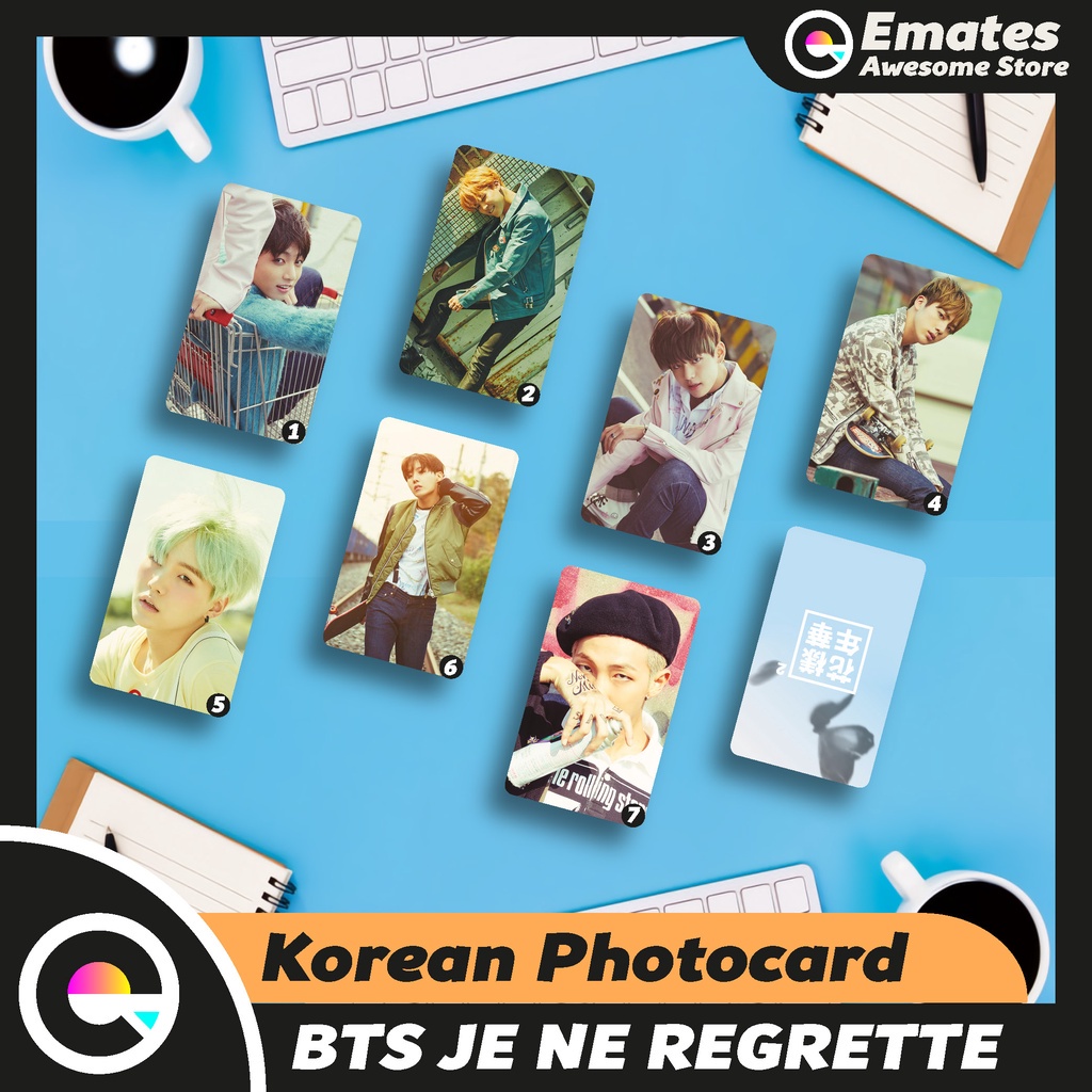 POLAROID Photocard bts JE NE REGRETTE Jung Kook V Jimin Seok Jin Suga RM J-Hope Photo Album bts ...