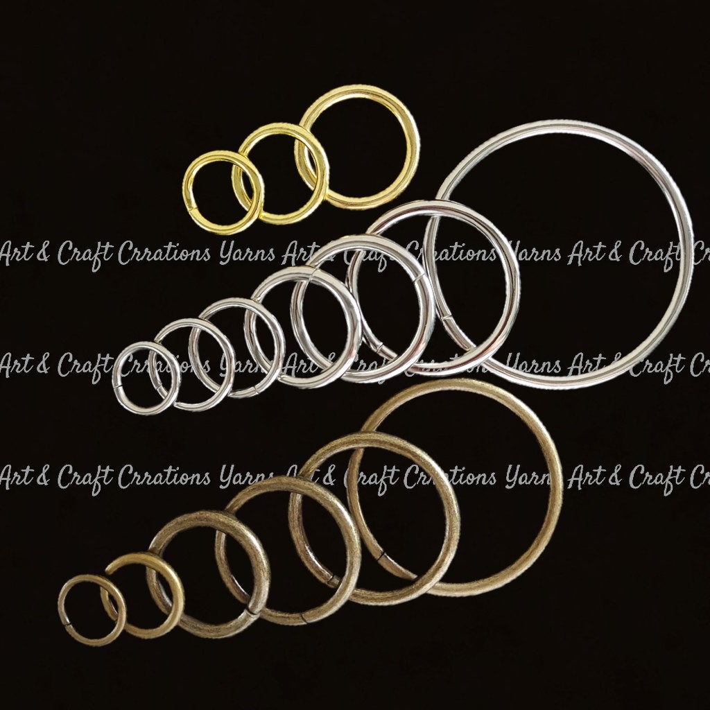 Yarns Art: 50 PCS ROUND RING/ O RING FOR MACRAMÉ/ DIY BAGS & OTHERS ...