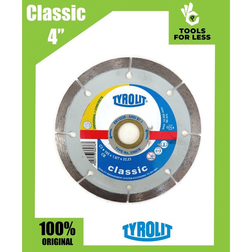 Tyrolit Classic Diamond Cutting Wheel 4" | Shopee Philippines