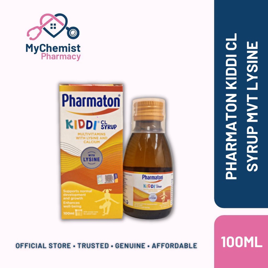 Pharmaton Kiddi CL Syrup Multivitamin with Lysine and Calcium 100ML ...