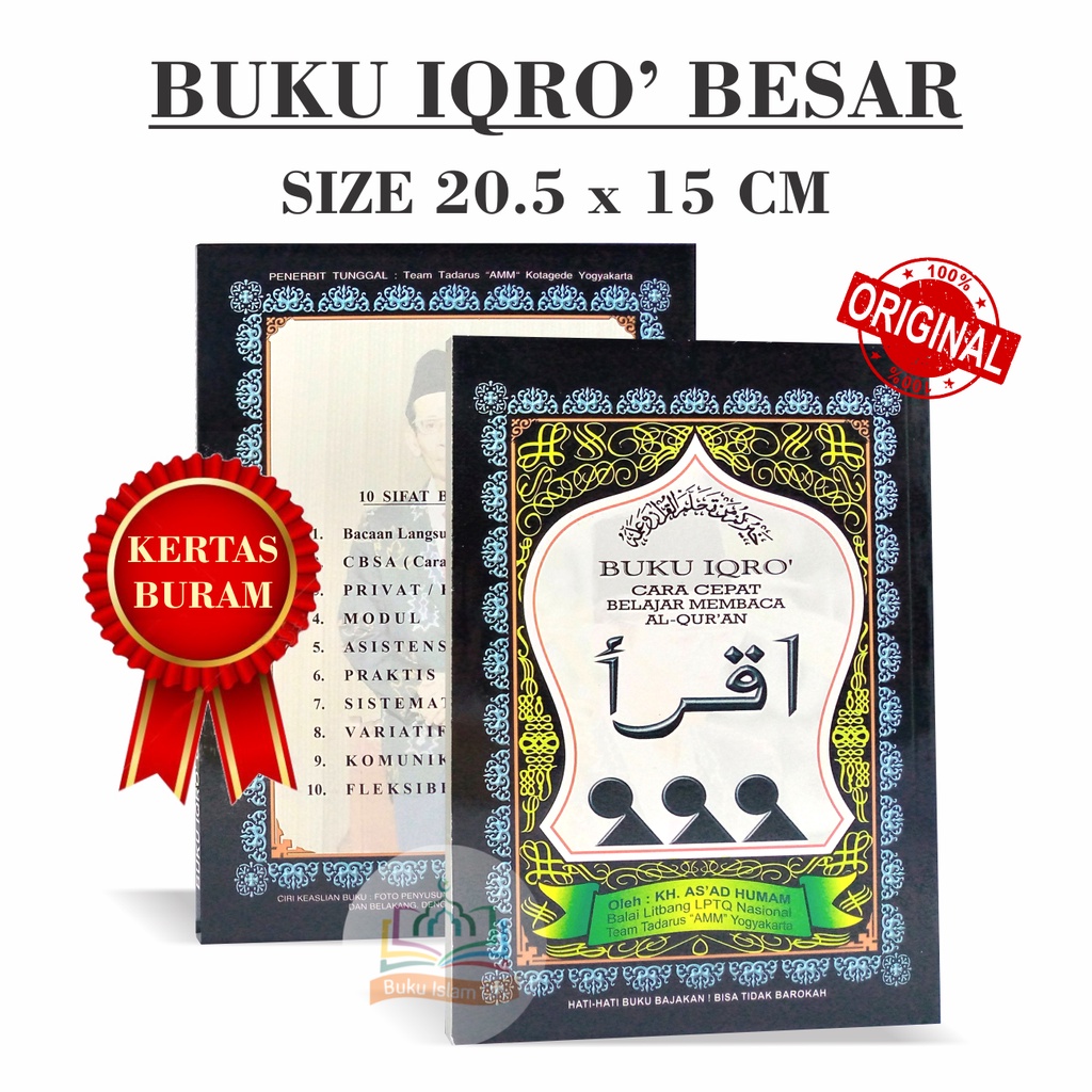 Big Iqro / Iqra Book CD Paper (Buram) Volumes 1-6 ORIGINAL | Shopee ...