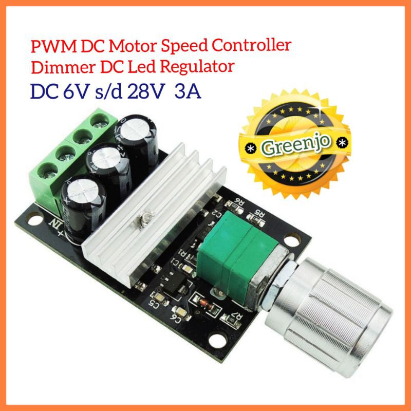 Dimmer Dc PWM Dc Motor Speed Controller 6v-28v 3A Regulator Adjustable Switch LED Dimmer Board ...