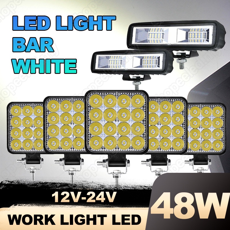 READYSTOCK 48W LED Square lights Car lamp LED Bars Work Light ...