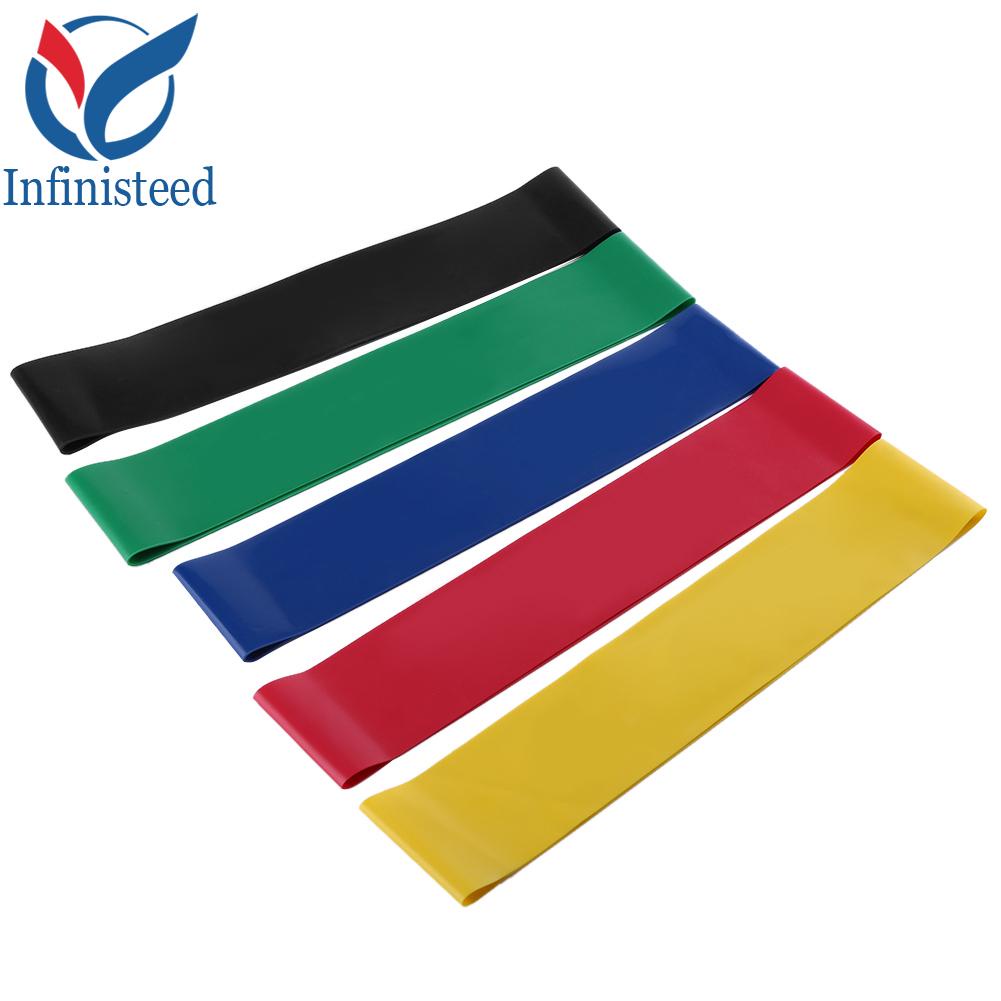 Elastic Natural Latex Tension Resistance Band Yoga Fitness Rubber Loop ...