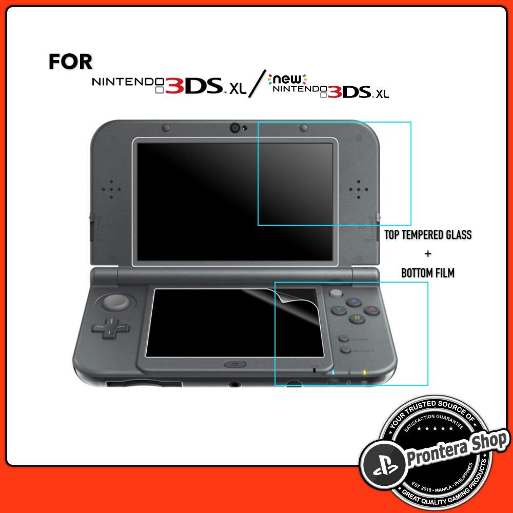 NINTENDO NEW 3DS XL LL Tempered Glass + Bottom Panel Film Protector ...